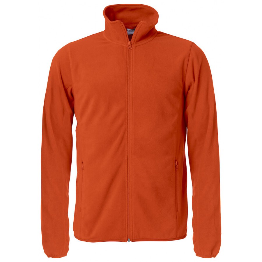 Clique Basic Micro Fleece Jacket Heren Dieporanje Kopen bij CDM Bedrijfskleding | Snelle Levering